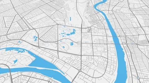 Light grey blue Baghdad map background l... | Stock Video | Pond5