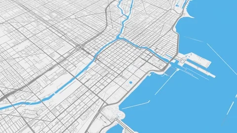 Light grey blue Chicago map background l... | Stock Video | Pond5