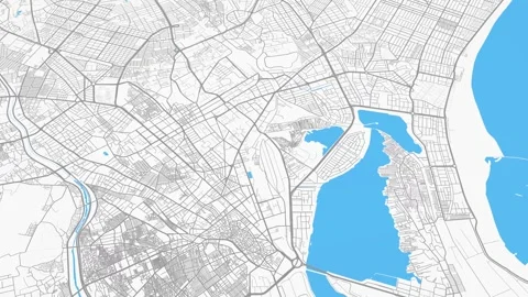 Light grey blue Karachi map background l... | Stock Video | Pond5