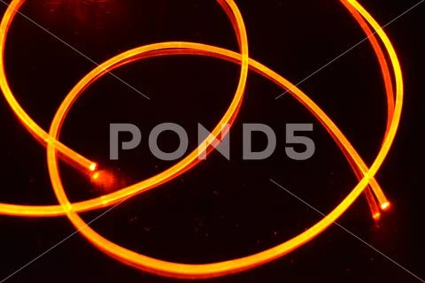 A light guide, wire with orange light guide wire with different light ...