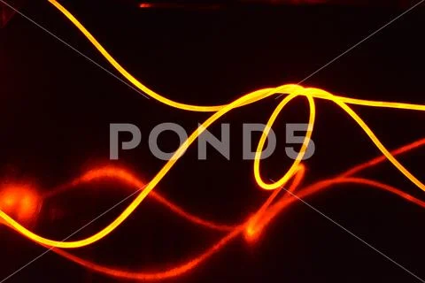 A light guide, wire with orange light guide wire with different light ...
