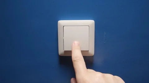Light is Off - Human hand switch off a b... | Stock Video | Pond5