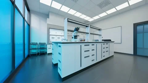 Light laboratory interior. Fully equippe... | Stock Video | Pond5