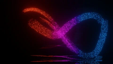 Light particles move along a loop-shaped... | Stock Video | Pond5