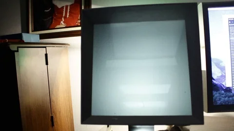 Light projection monitor lit up and flas... | Stock Video | Pond5