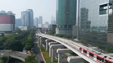 Light Rail Transit LRT Train moving forw... | Stock Video | Pond5