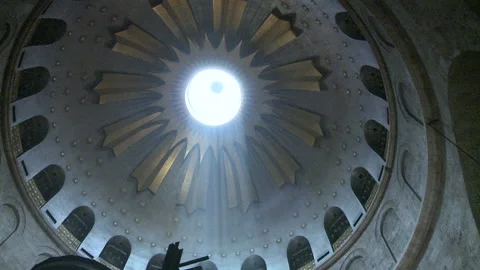 Light Rays Coming Through The Dome Of An... | Stock Video | Pond5