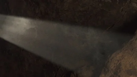 Light rays inside Cima volcanic field. S... | Stock Video | Pond5