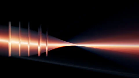 Light rays refraction through lenses 3d ... | Stock Video | Pond5