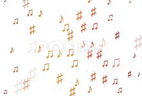 Light Red, Yellow vector background with music symbols.: Graphic #145044961