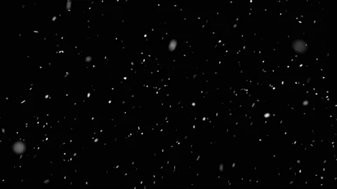 Light soft snow falling isolated on bla... | Stock Video | Pond5
