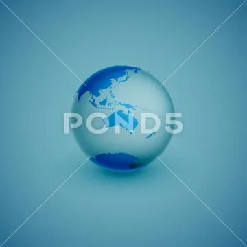 Light world globe map on blue background, vector illustration ~ Clip ...