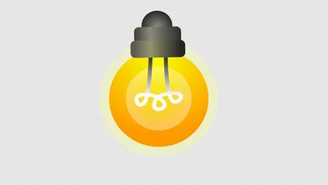 Lightbulb Cartoon Animation in Transpare... | Stock Video | Pond5