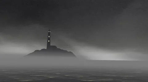 Lighthouse in the Fog | Stock Video | Pond5