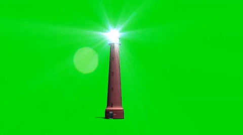 Lighthouse - separated on green screen | Stock Video | Pond5