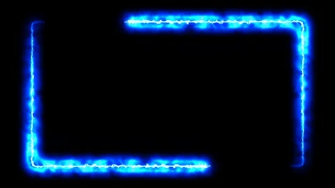 Lightning border frame on black backgrou... | Stock Video | Pond5