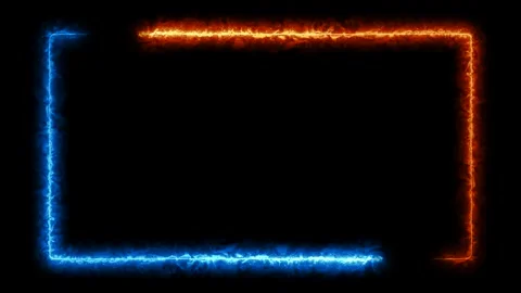 Lightning border frame on black backgrou... | Stock Video | Pond5