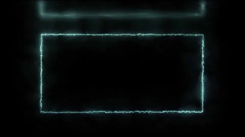 Lightning border frame on black backgrou... | Stock Video | Pond5