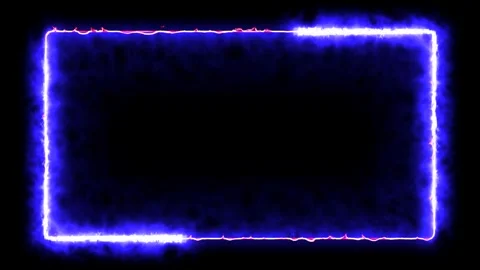 Lightning border frame on black backgrou... | Stock Video | Pond5