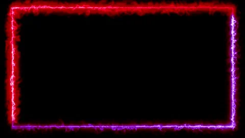 Lightning border frame on black backgrou... | Stock Video | Pond5