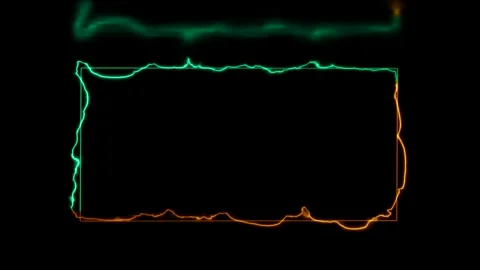 Lightning border frame on black backgrou... | Stock Video | Pond5