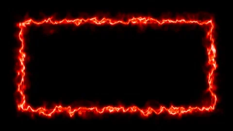 Lightning border frame on black backgrou... | Stock Video | Pond5