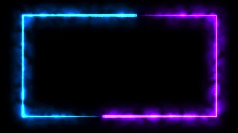 Lightning border frame on black backgrou... | Stock Video | Pond5