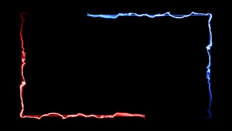 Lightning border frame on black backgrou... | Stock Video | Pond5