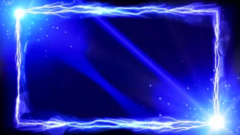 Lightning border frame on black backgrou... | Stock Video | Pond5