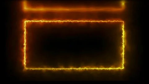 Lightning border frame on black backgrou... | Stock Video | Pond5