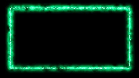 Lightning border frame on black backgrou... | Stock Video | Pond5