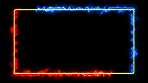 Lightning border frame on black backgrou... | Stock Video | Pond5