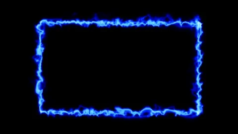 Lightning border frame on black backgrou... | Stock Video | Pond5