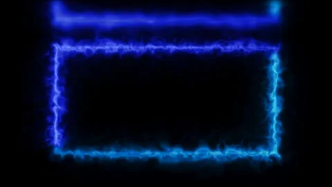 Lightning border frame on black backgrou... | Stock Video | Pond5