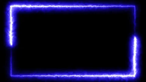 Lightning border frame on black backgrou... | Stock Video | Pond5