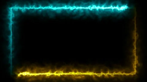 Lightning border frame on black backgrou... | Stock Video | Pond5