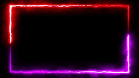 Lightning border frame on black backgrou... | Stock Video | Pond5