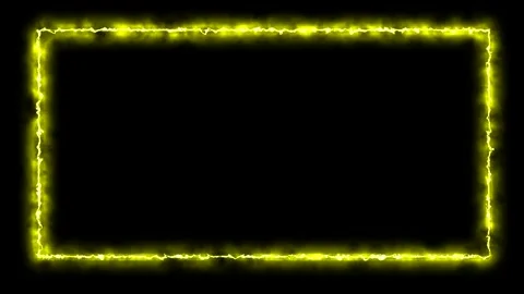 Lightning border frame on black backgrou... | Stock Video | Pond5