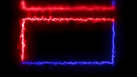Lightning border frame on black backgrou... | Stock Video | Pond5