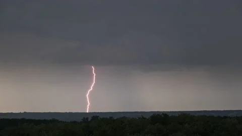 Lightning Flash in Storm Clouds | Stock Video | Pond5