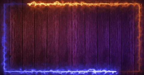 Lightning Neon Energy border frame on a ... | Stock Video | Pond5
