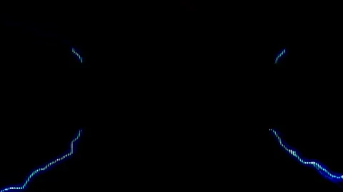 Lightning out overlay. Thunders in blue ... | Stock Video | Pond5