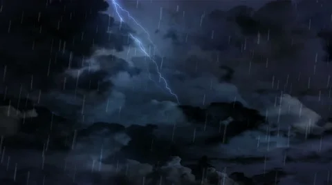 Lightning Storm Clouds Weather (Loop) | Stock Video | Pond5