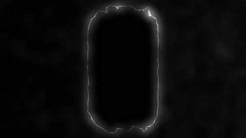 Lightning strike effect border on black ... | Stock Video | Pond5