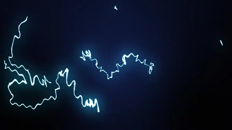 Lightning strike sparks lines animation ... | Stock Video | Pond5