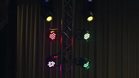 Lights Flashing. Sparkle concert spotlig... | Stock Video | Pond5