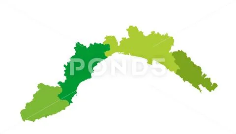 Liguria vector map silhouette vector illustration ~ Clip Art #132526023