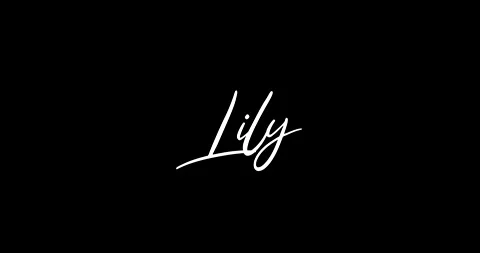 Lily Female Name Animated Cursive Callig... | Stock Video | Pond5
