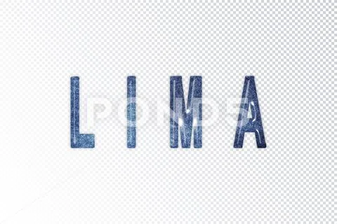 Lima lettering, Lima milky way letters, transparent background ~ Clip ...