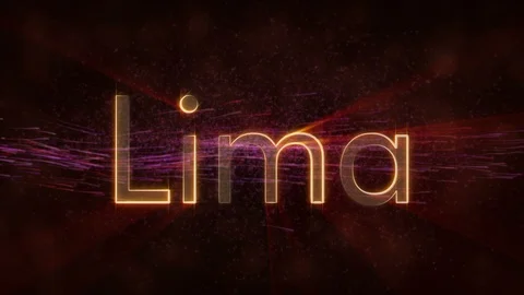 Lima - Shiny looping city name in Peru, ... | Stock Video | Pond5